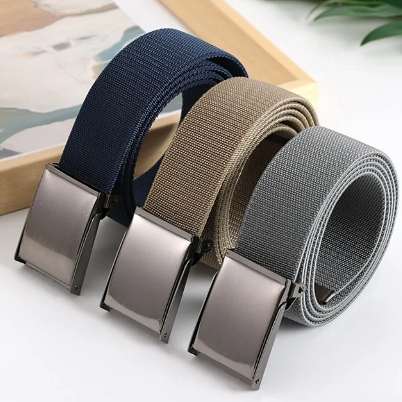 New Men's and Women's Stretch Fabric Belt Knit Breathable Canvas Belt ...