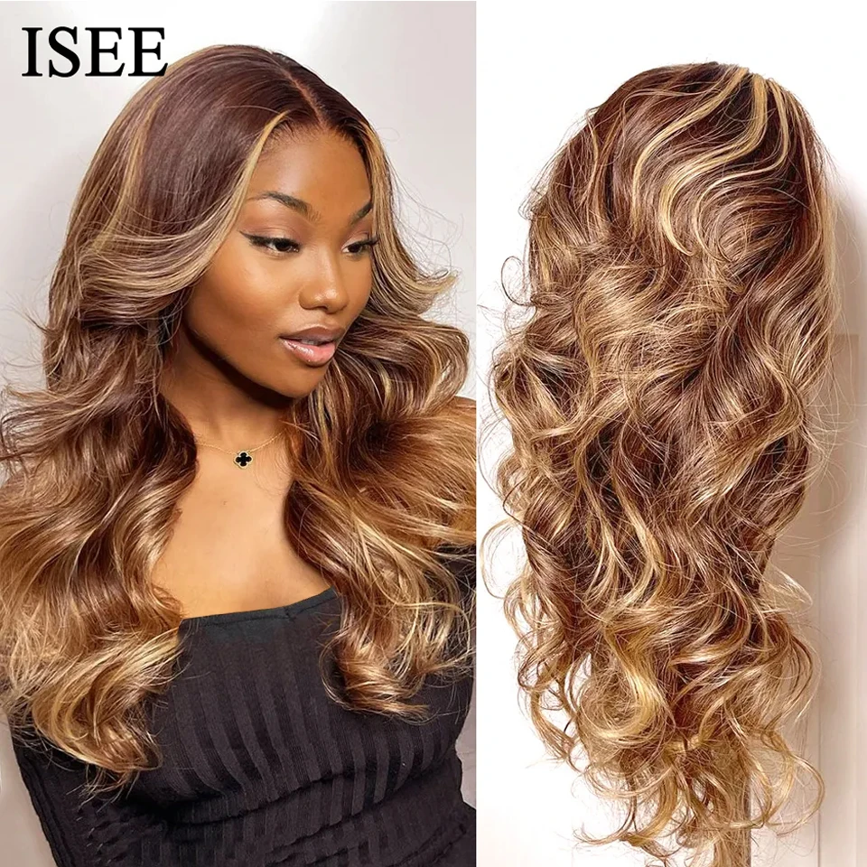 ISEE-HAIR-Peruvian-Body-Wave-Ombre-Hair-Highlight-Wig-Human-Hair-Wigs ...