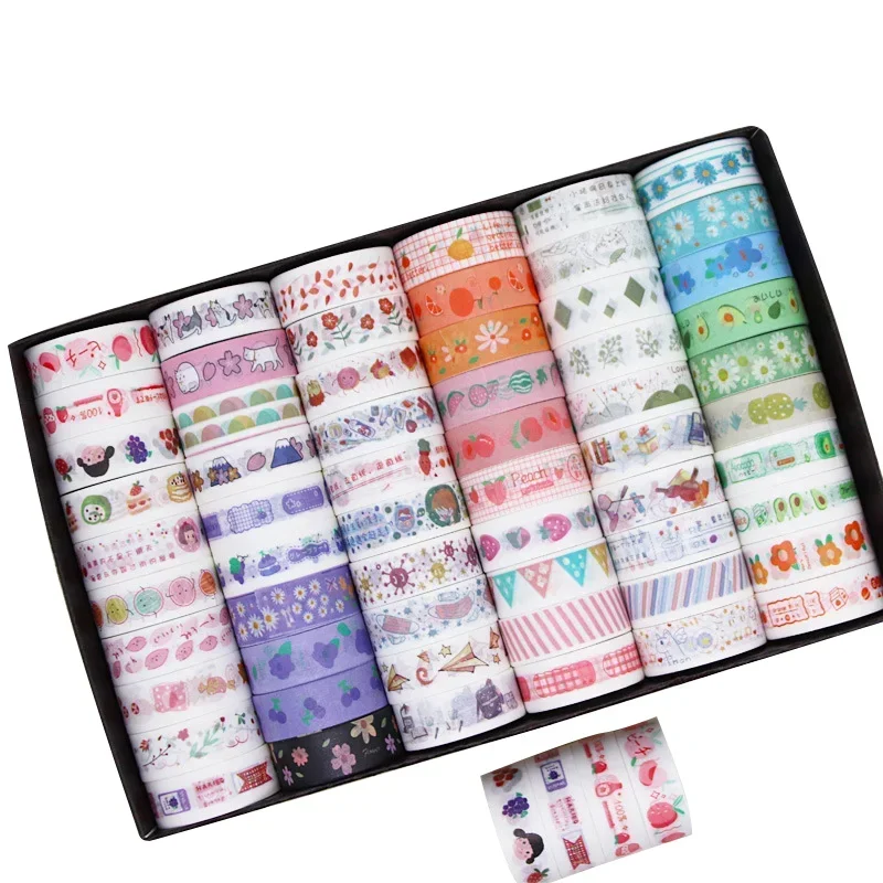60-rolls-Kawaii-Washi-Tape-Set-Grid-Food-Scrapbooking-Sticker-DIY ...