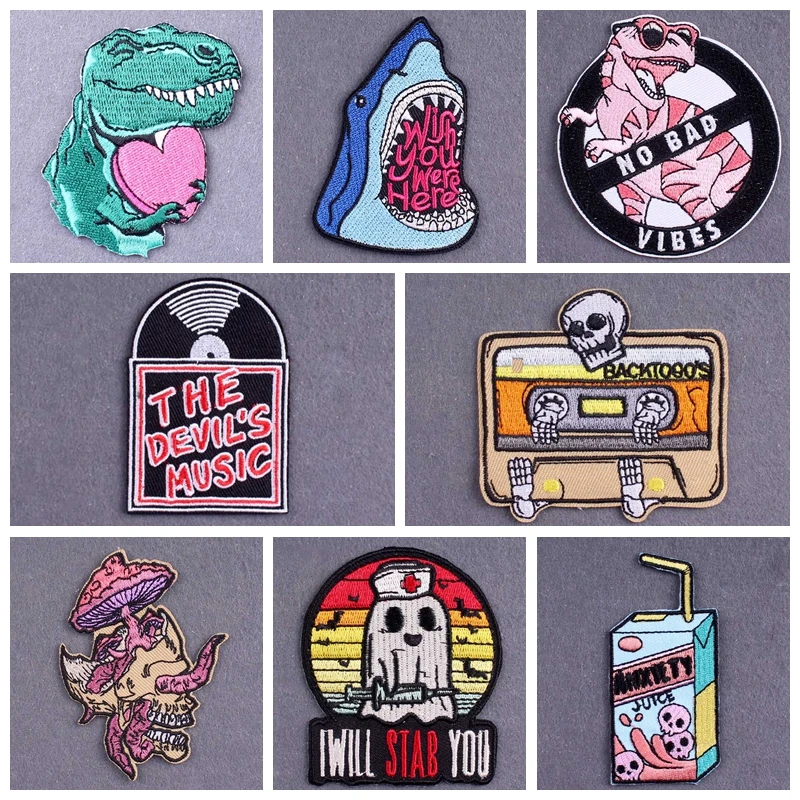 10pcs/Lot Hippie Animal Clothing Thermoadhesive Patches On Clothes ...