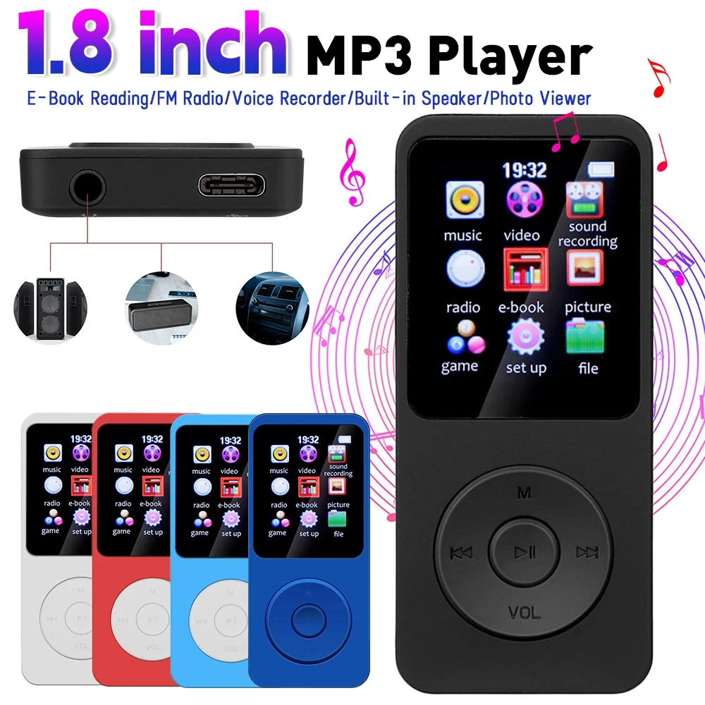 MP3-Player-Portable-HiFi-Music-Speaker-Mini-MP4-Video-Playback-With-TFT ...
