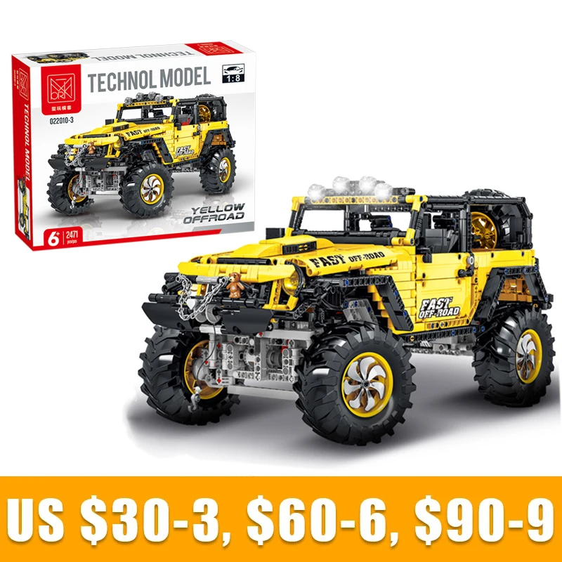 Technical Super Speed Racing Car Model Off-Road Vehicle Building Blocks ...