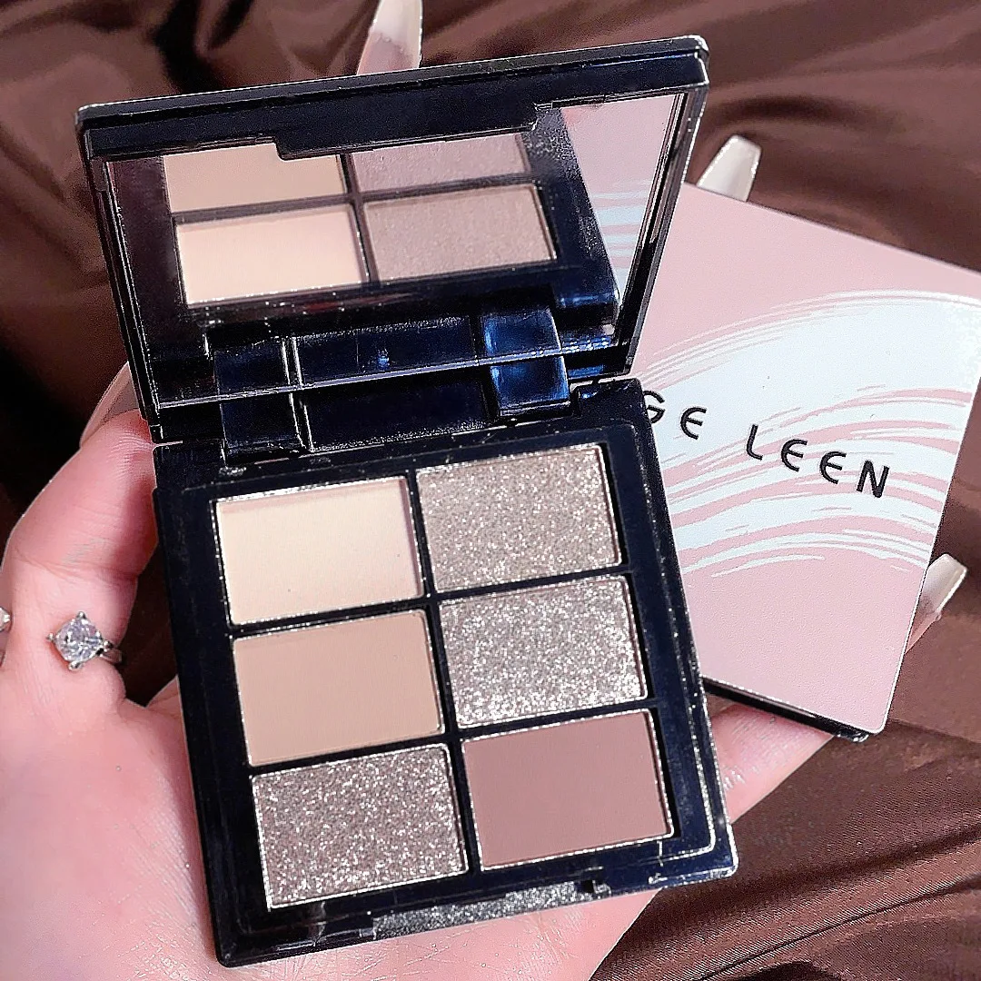 6-Colors-Matte-Shimmer-Eyeshadow-Palette-Waterproof-Long-Lasting-Eye ...