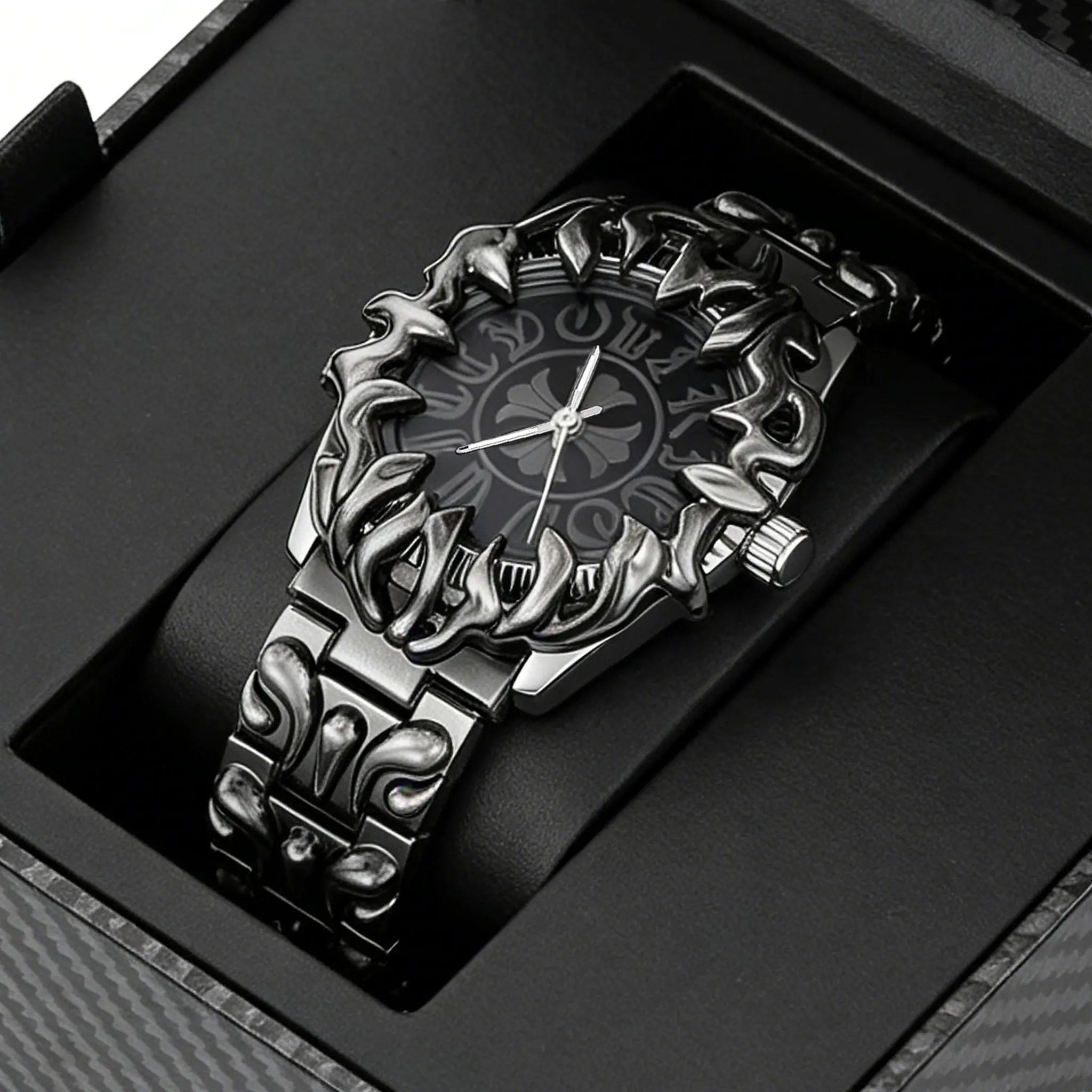 Original Quartz Watch Retro Croco Iris Shape Claw Watch Alabaster Style ...