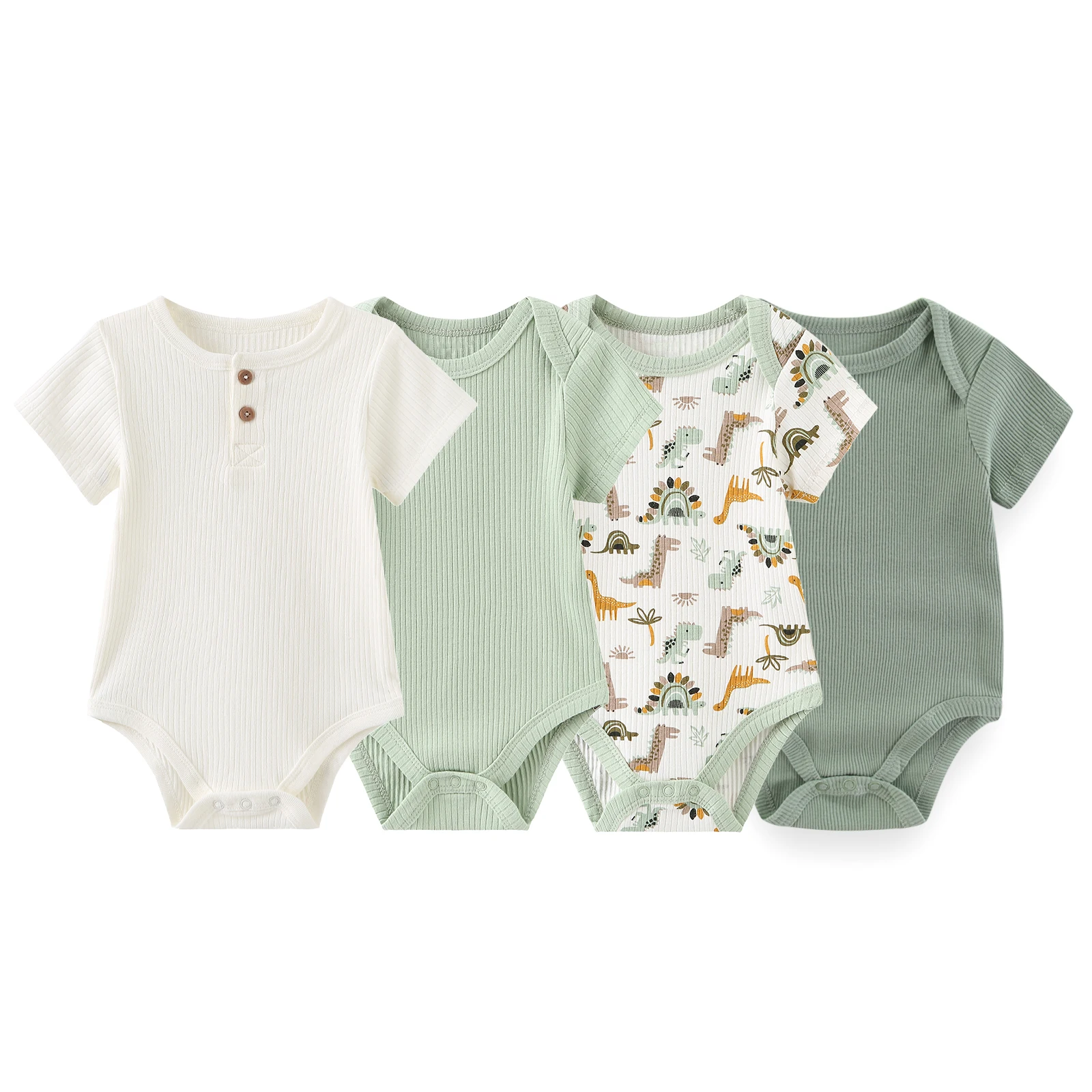 Kiddiezoom 4 Piece Summer Onesies - Sweetpea Clothing