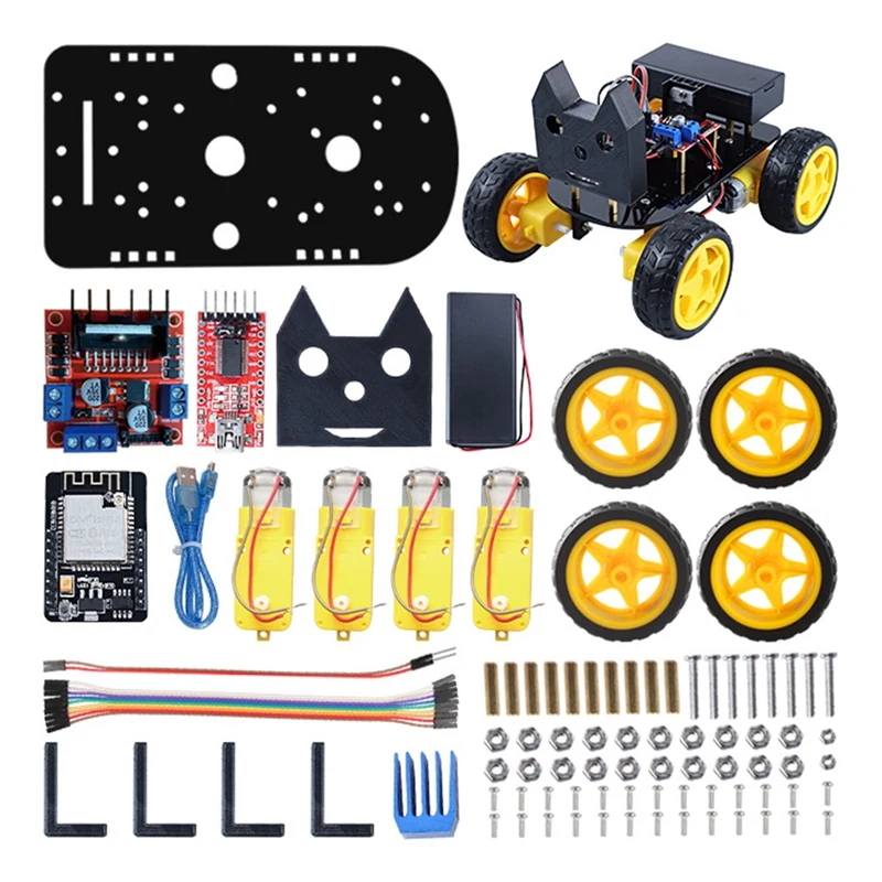 DIY Smart Auto Roboter Kit Für Arduino 4WD Wifi ESP32 CAM Dolly Kit Einfache Montage Mit Kamera ...