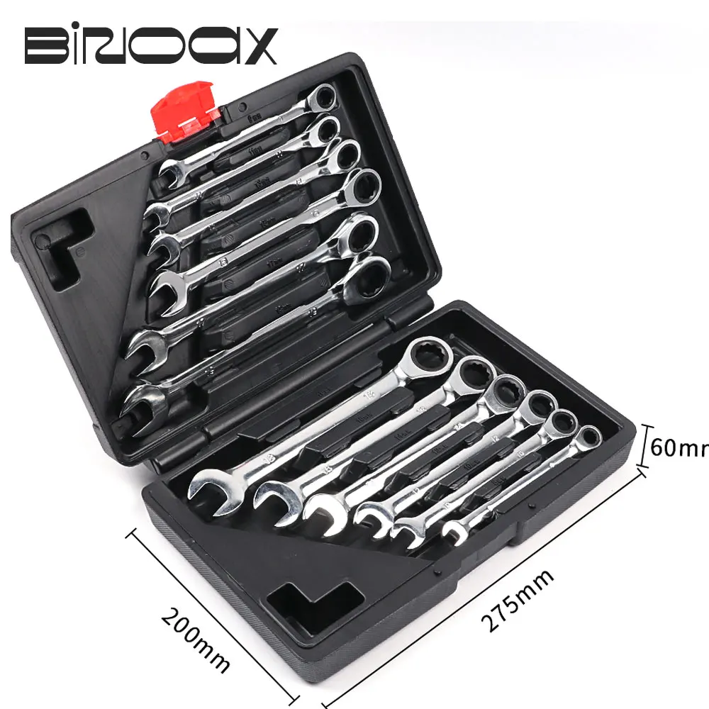 12Pcs-Ratcheting-Wrench-Set-Flex-Fix-Head-Combination-Ended-Spanner ...