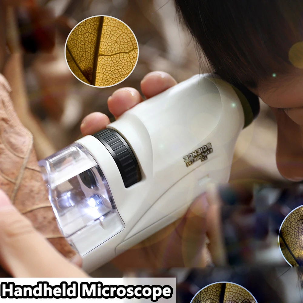 Kids-Science-Microscope-Toy-Mini-Pocket-Microscope-Kit-60-120x-Lab ...