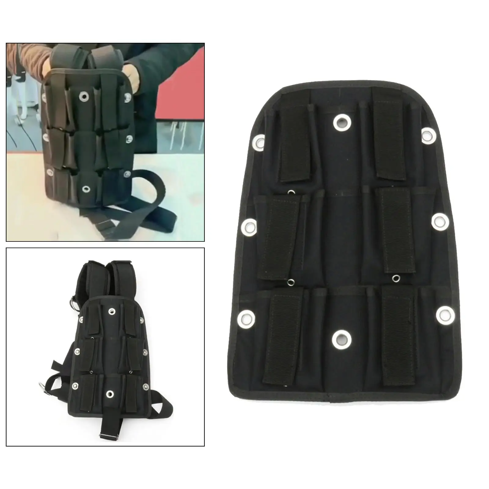 Nylon-Diving-Backplate-Harness-Back-Plate-Weight-Plate-with-6-Weight ...