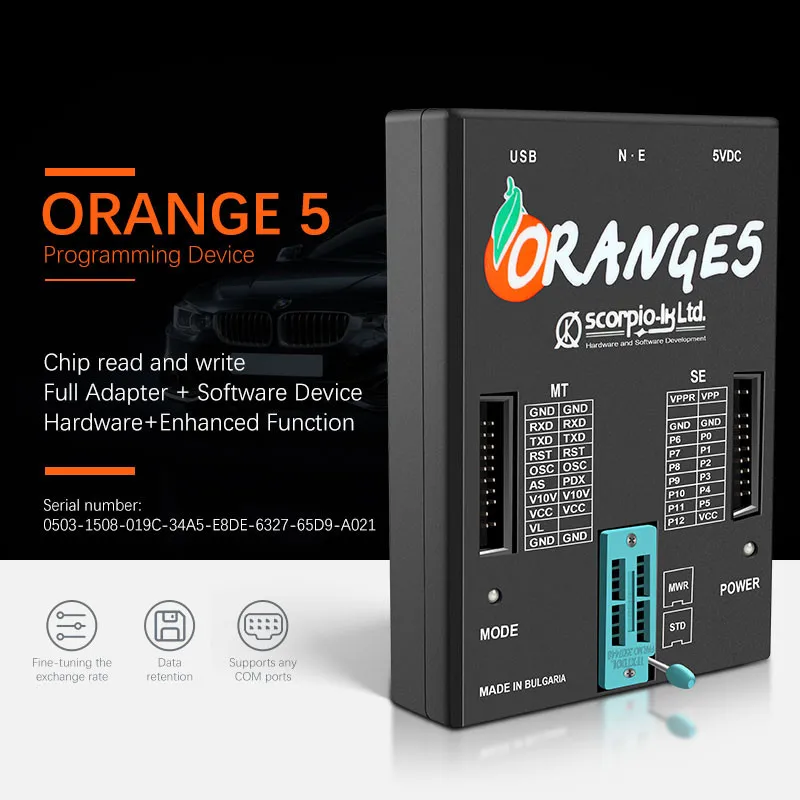 Orange5 V1.34 ECU programador, EEPROM, MTRK, TMS, M08V, número de série, V1.34, mais novo