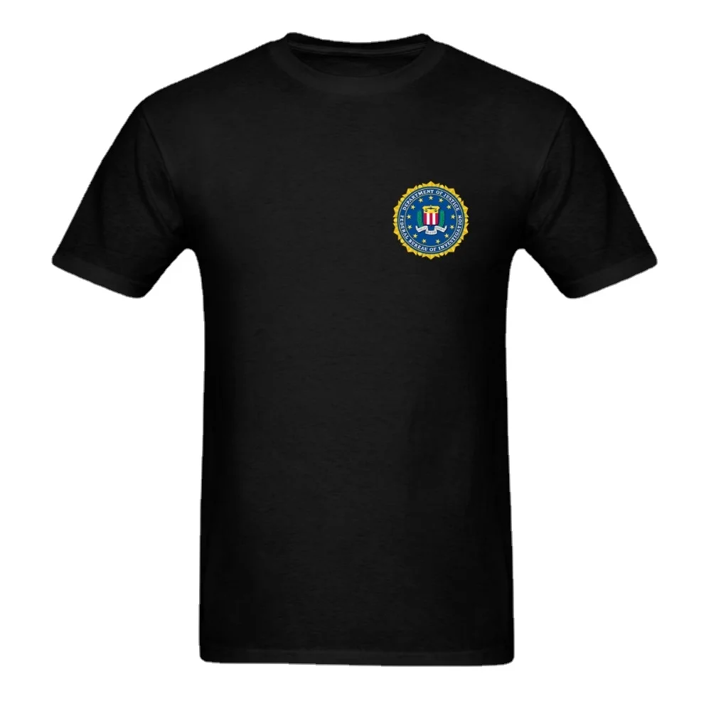 US FBI Symbol Printed T-Shirt Cotton O-Neck Short Sleeve Men's T Shirt ...