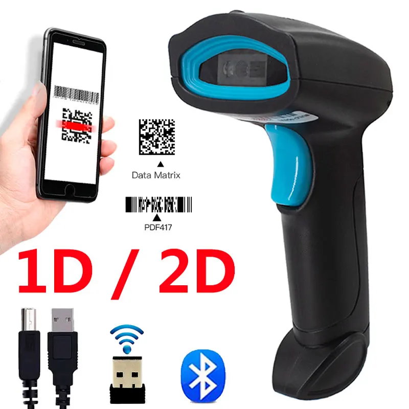 1D-2D-Barcode-Scanner-Wired-Wireless-Bluetooth-QR-Code-Reader-for-Pos ...