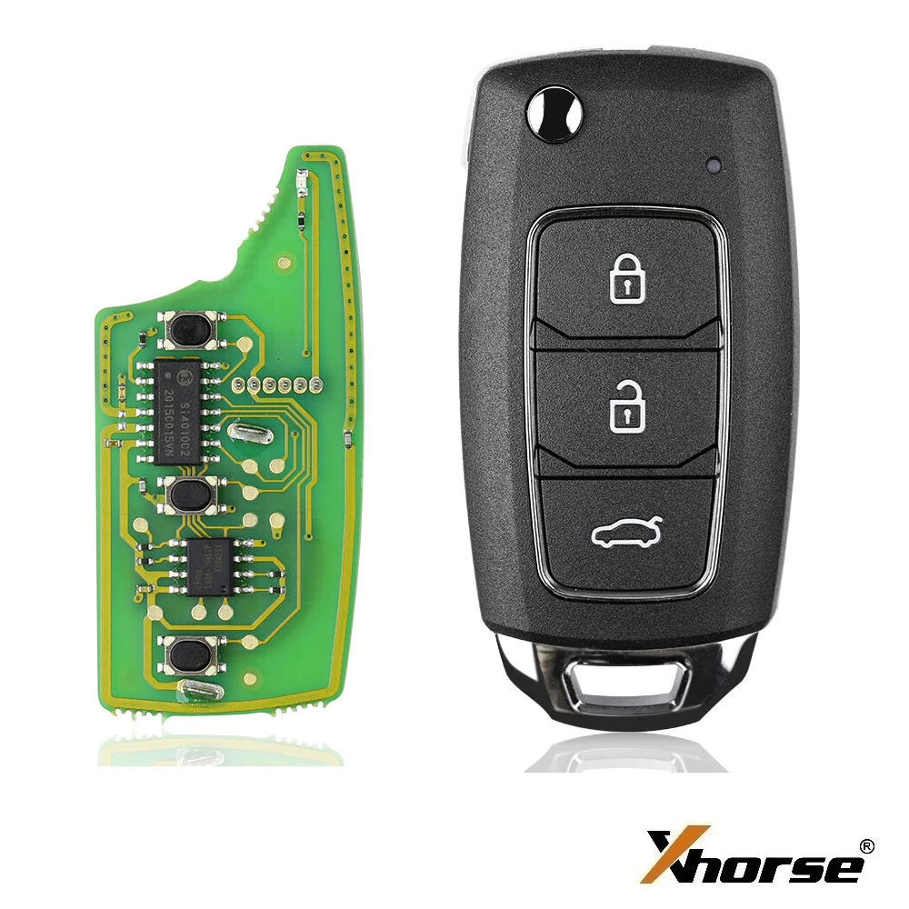 For Hyundai Xhorse Wire Remote Car Key with 3 Bottons XKHY05EN ...