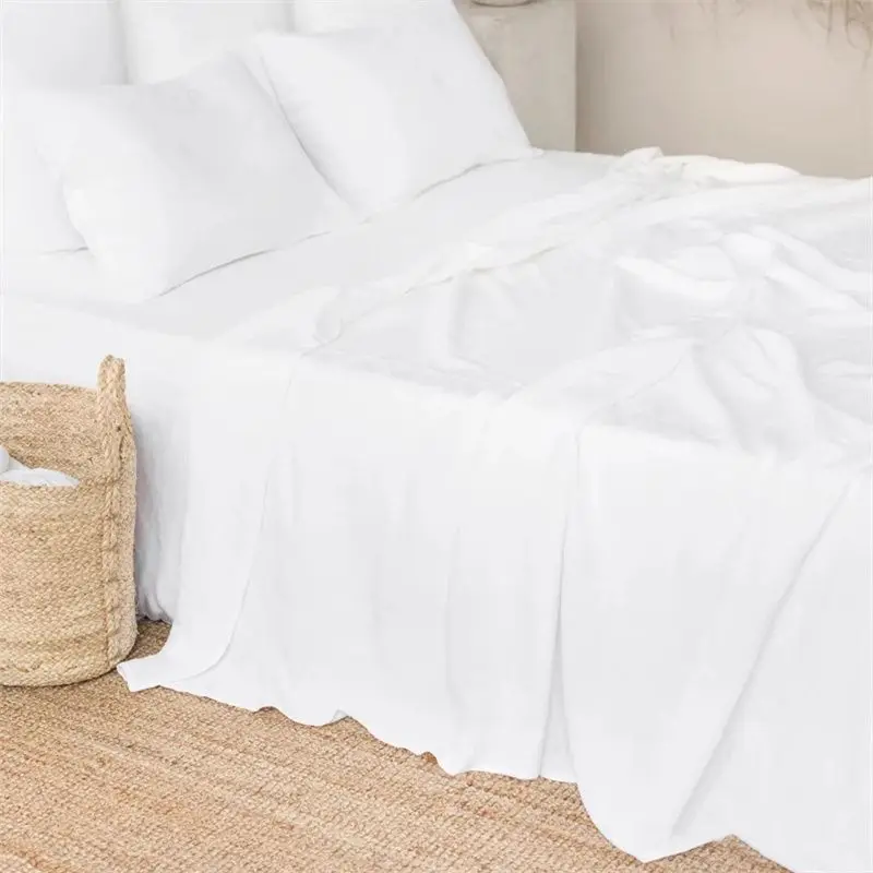 Pure-Linen-Flat-Sheet-100-Washed-French-Linen-Bedding-1-Pcs-Soft ...