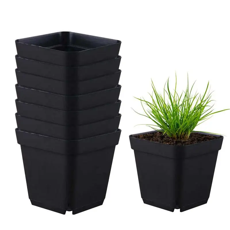 Pots-For-Seedlings-Starter-Pots-50pcs-Seedling-Cups-Square-Black ...