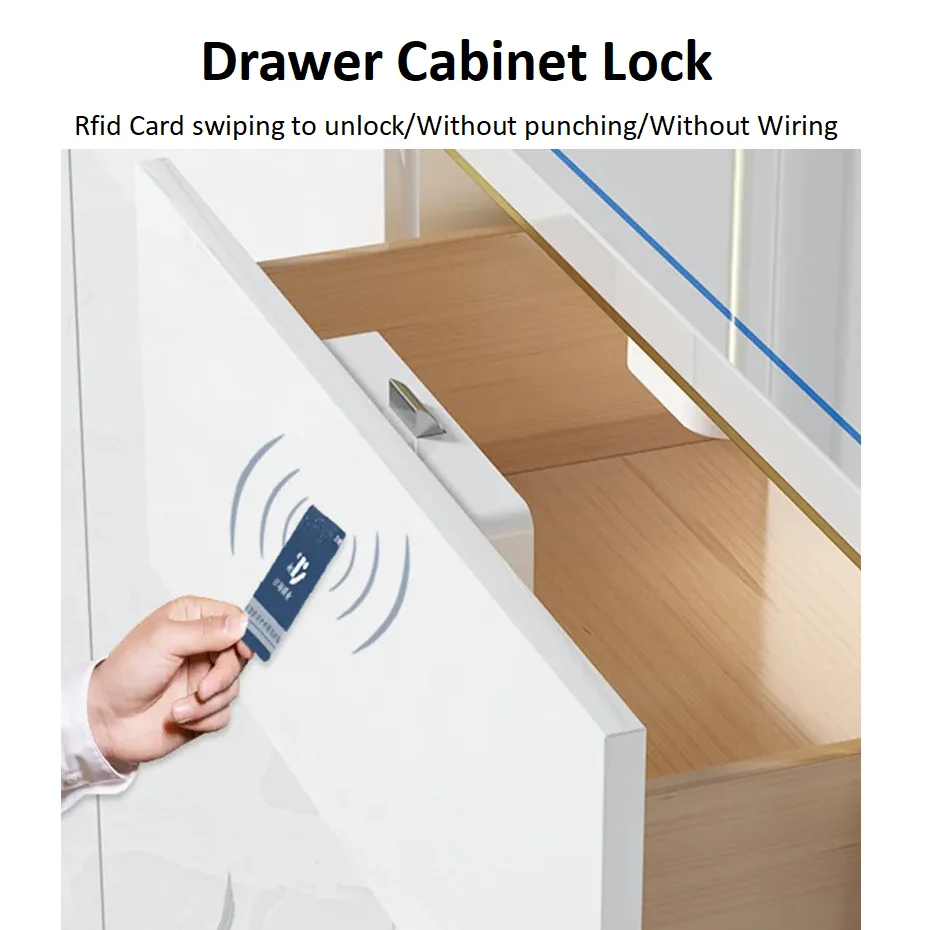 Rfid-Card-Swiping-to-Unlock-Without-Punching-and-Wiring-Used-for ...