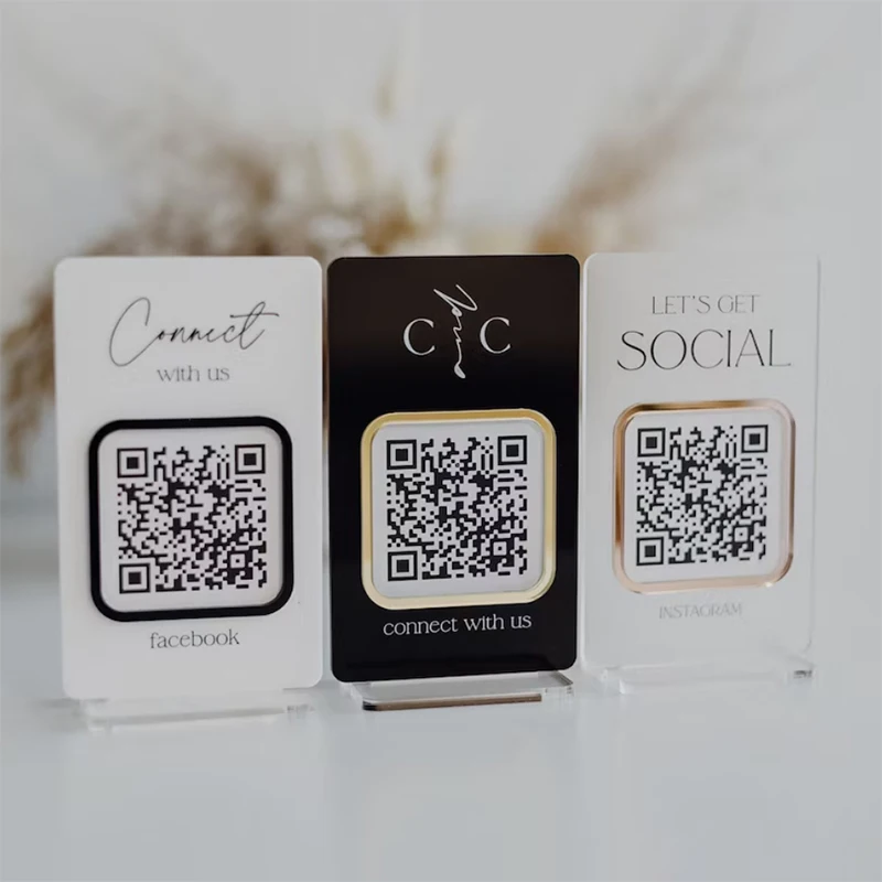 Custom-Business-Social-Media-Mini-QR-Code-Sign-Gift-Beauty-Studio-Scan ...