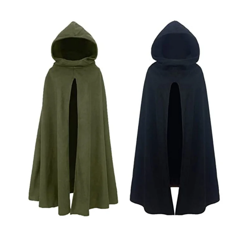 2023-Medieval-Fashion-Gothic-Hooded-Cloak-For-Men-Women-Black-Green ...