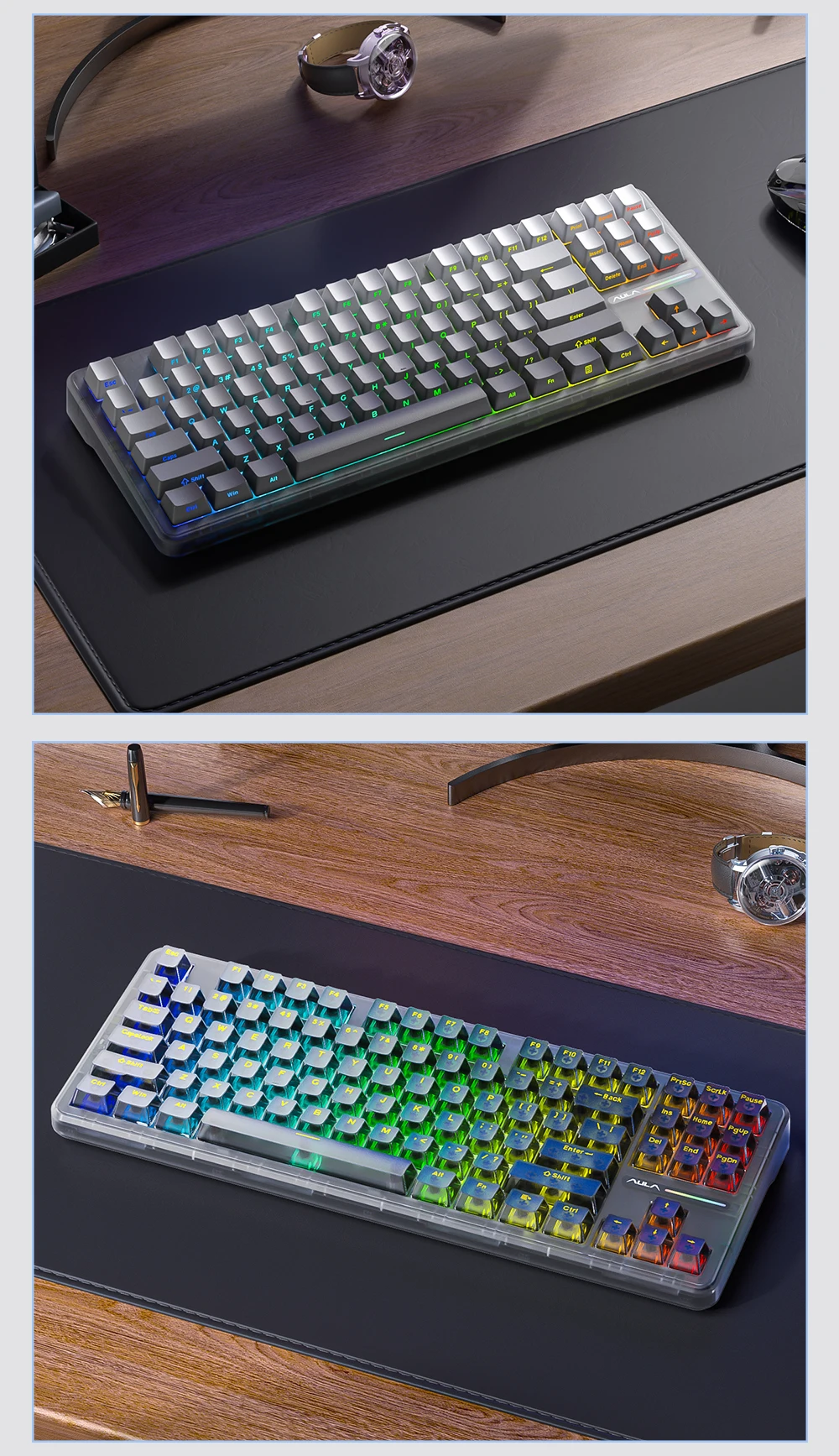 AULA L87 Mechanical Keyboard – Tri-Mode, Wireless, RGB | Unendingtech