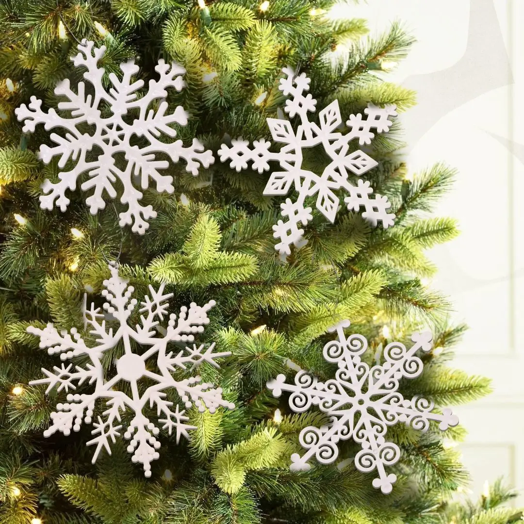 1-Pack-White-Plastic-Snowflakes-Multi-Sizes-Snowflakes-For-Christmas ...