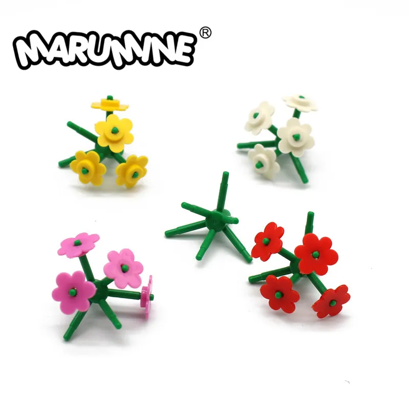 MARUMINE 19119 Plant Flower Stem With Bar And 6 Stems DIY Bricks Parts ...