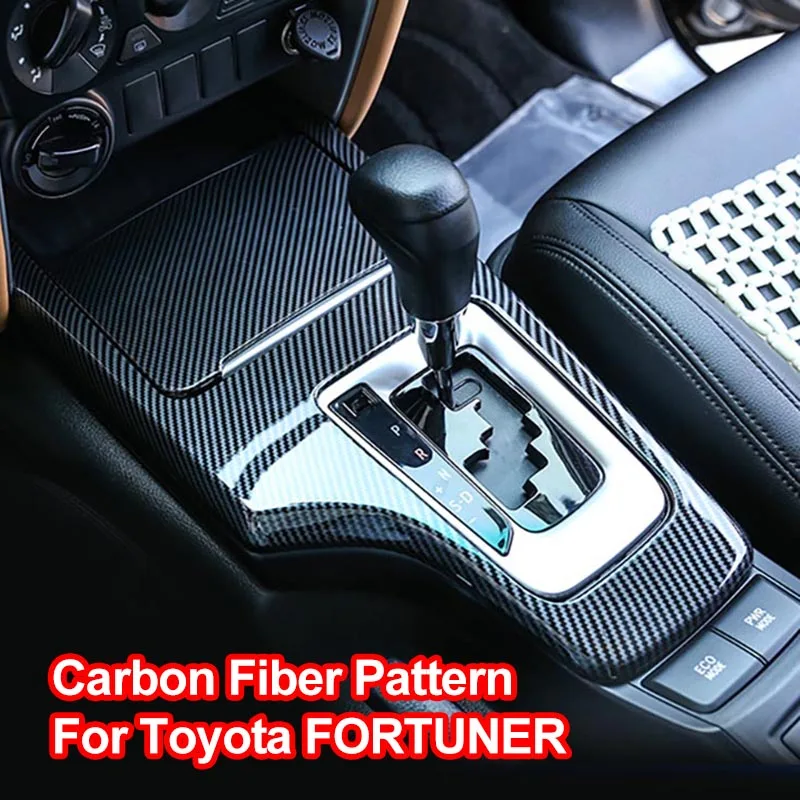 For Toyota Fortuner 2016-2021 Carbon Fiber Pattern Gear Armrest Glass ...