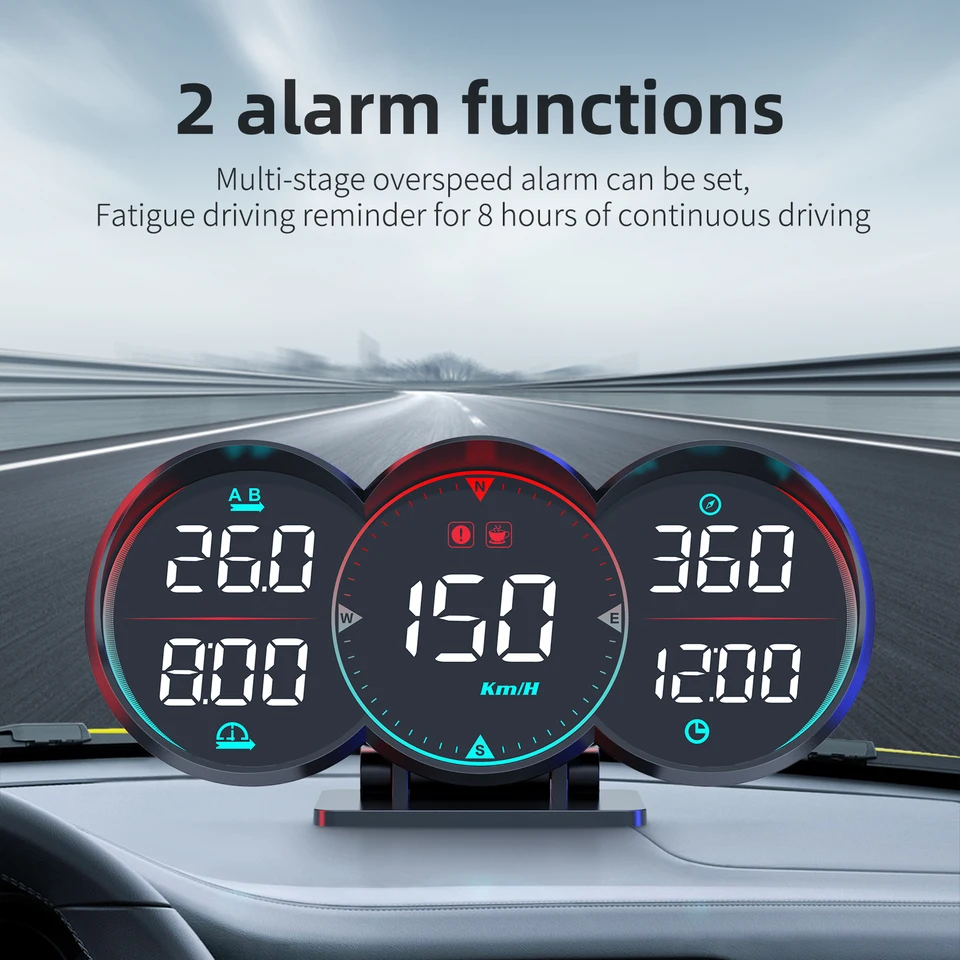 HUD Speedometer Car HUD Display With GPS Speedometer - Digital Speed ...