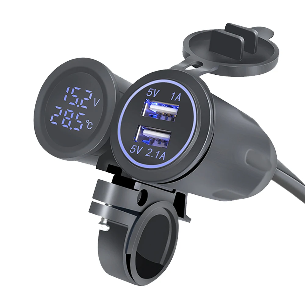 Autocycle-USB-Socket-Dual-USB-Port-Motorcycle-Charger-Power-Socket-With ...