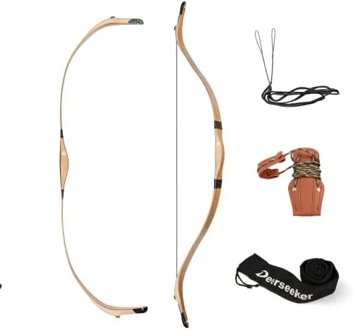 Archery-52-Longbow-Traditional-Handmade-Recurve-Bow-Set-Ambidextrous ...