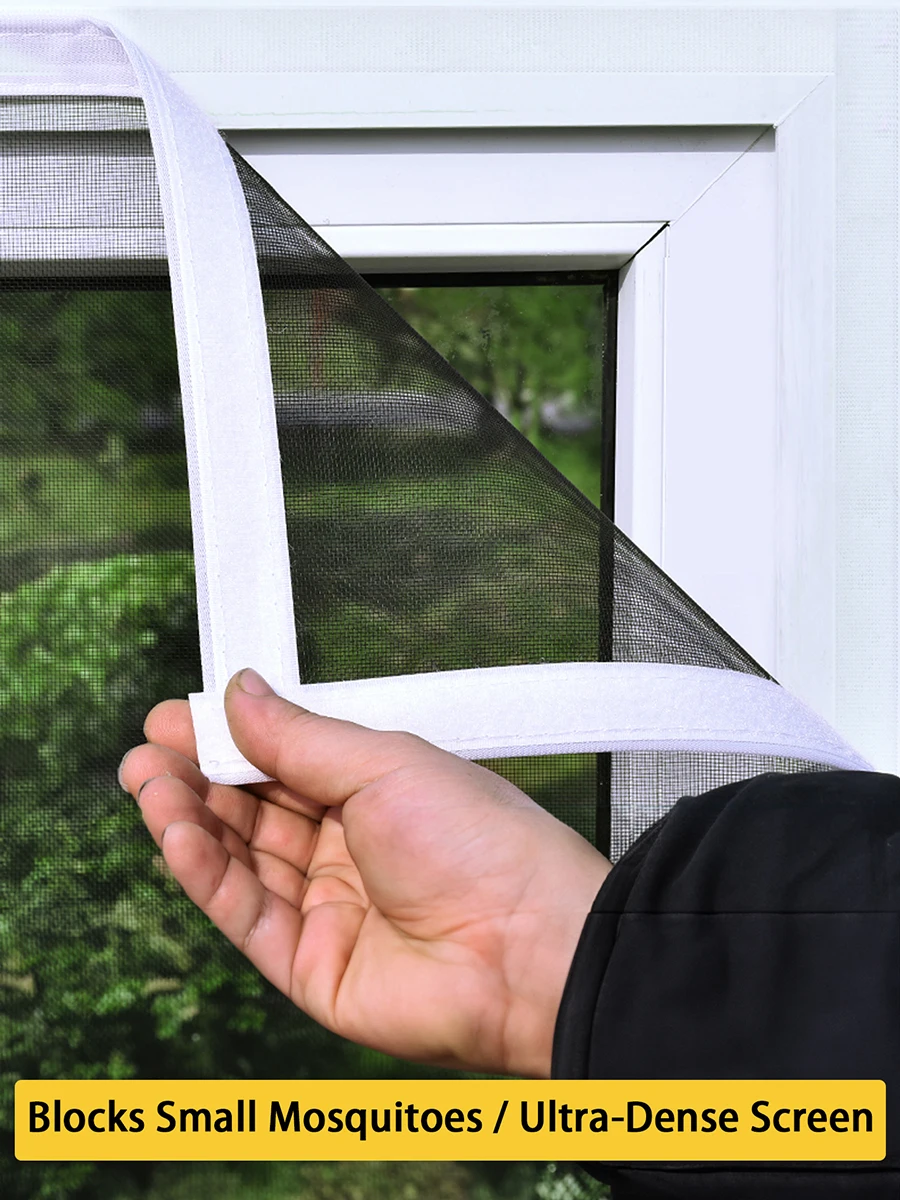 Mosquito-Net-Window-Screen-Ultra-Dense-Black-Mesh-with-Elegant-White ...