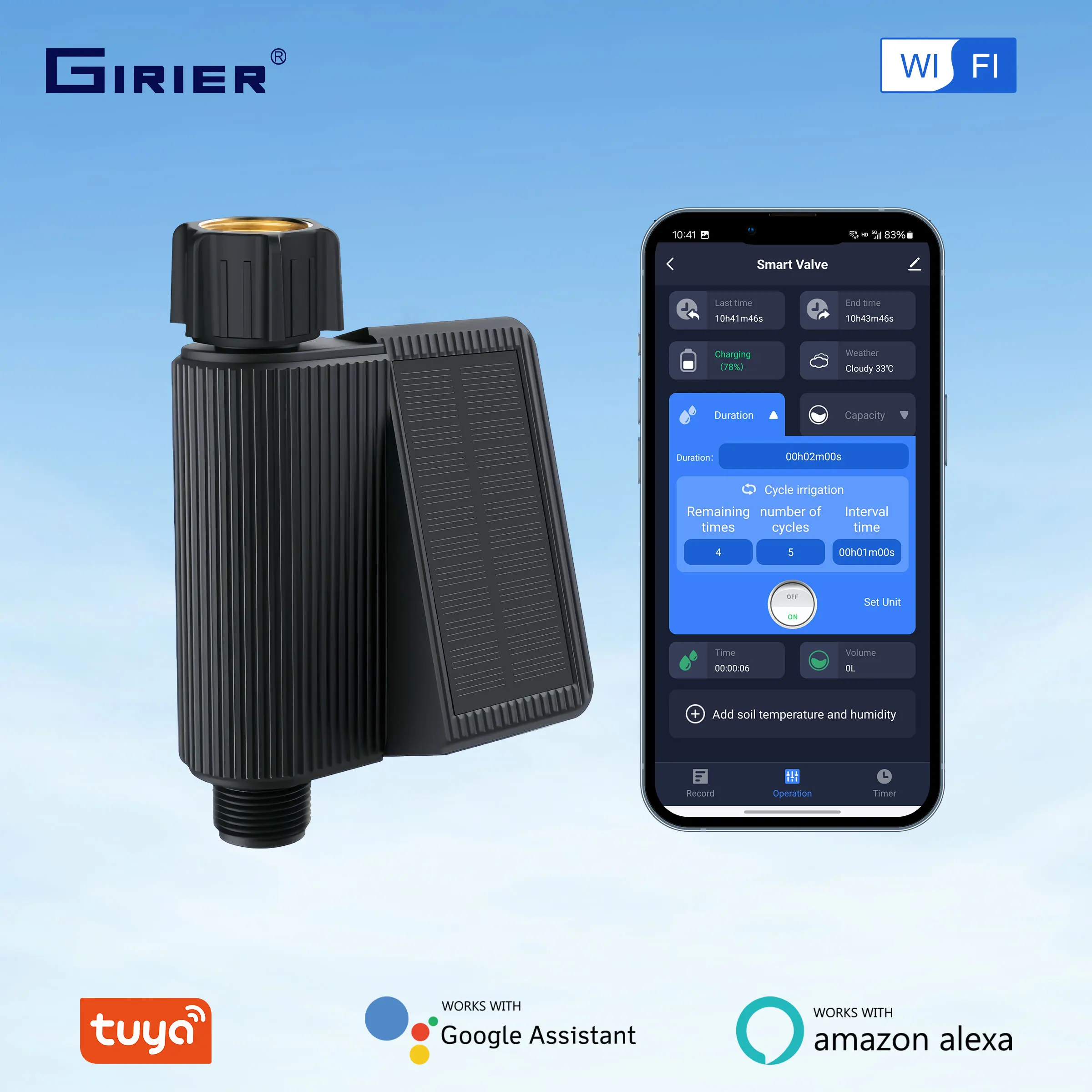 GIRIER-Tuya-Smart-Water-Timer-Solar-Powered-Wifi-Hose-Faucet-Timer-with ...