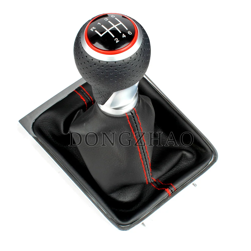 6-Speed-Car-Gear-Stick-Shift-Knob-Leather-Boot-For-VW-Passat-B6-3C-R36 ...