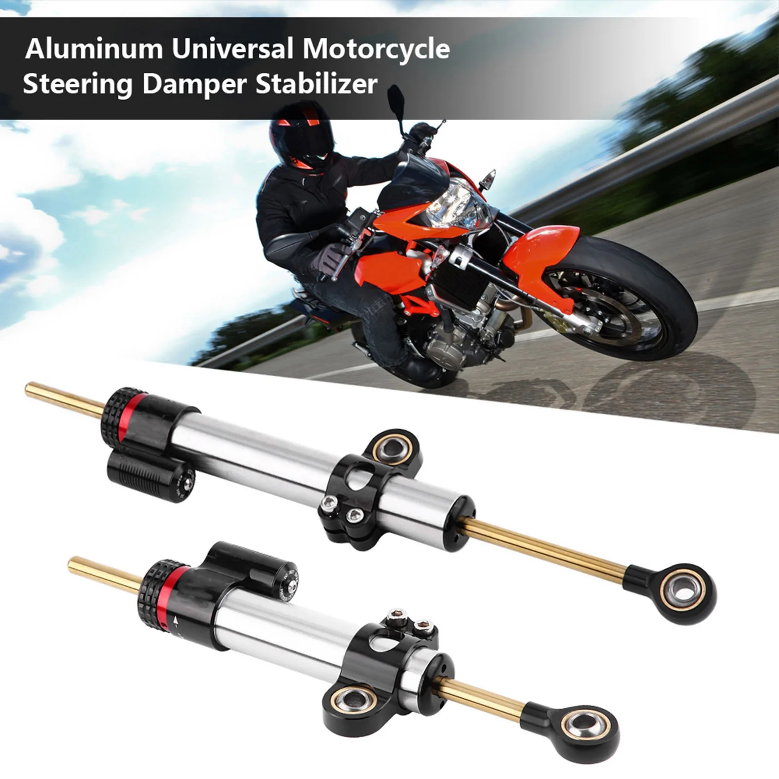 Aluminum Steering Damper Aluminum Universal Motorcycle Steering Damper ...