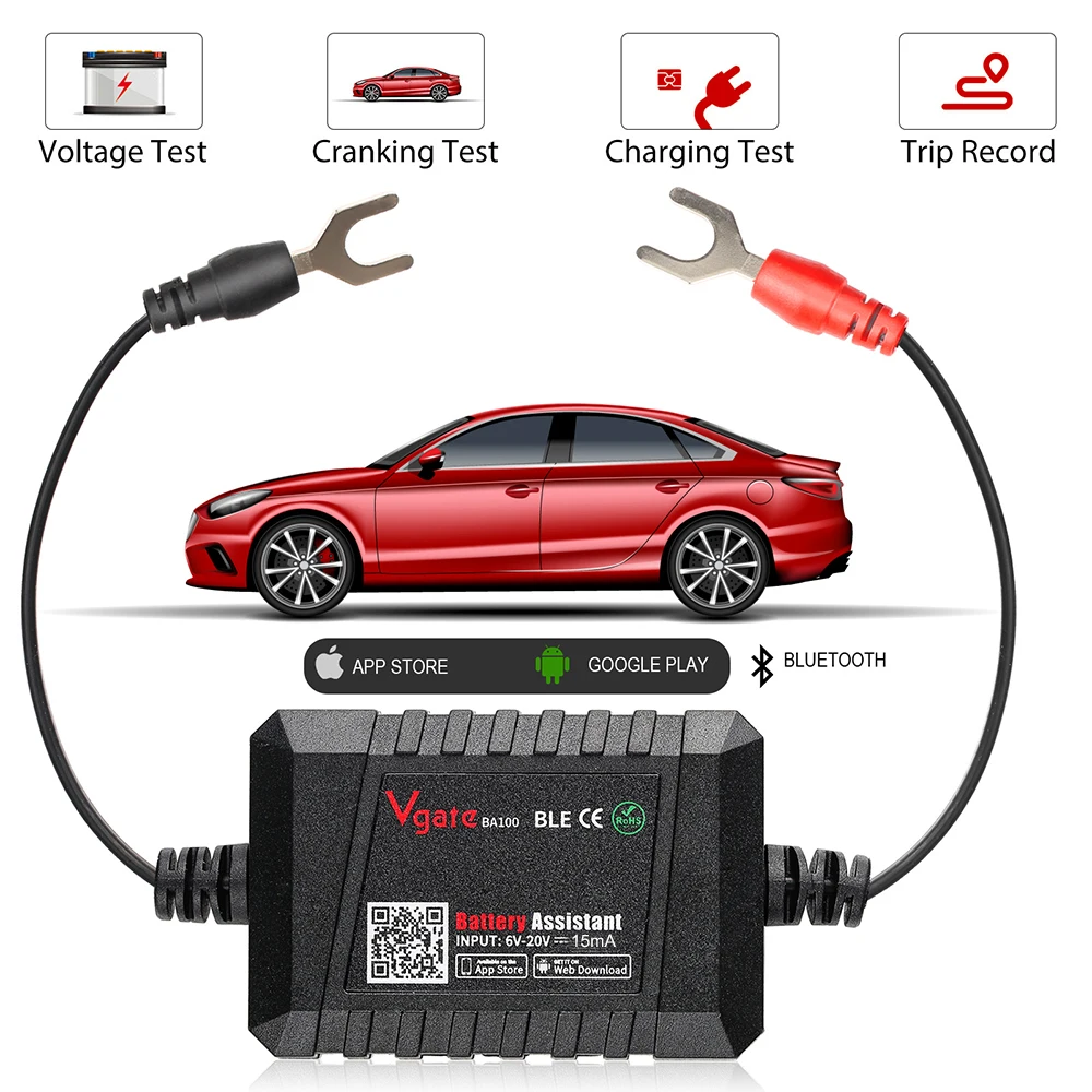 Vgate-BA100-Car-Battery-Tester-12V-Monitor-Bluetooth-4-0-Car-Battery ...