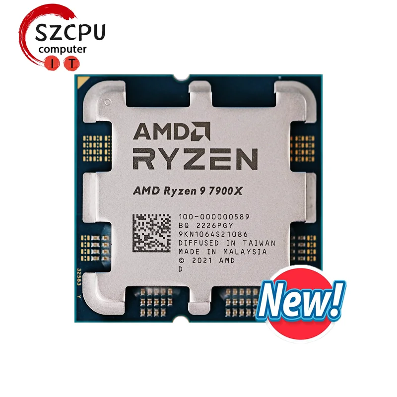 AMD Ryzen 9 7900X R9 7900X 4.7 GHz 12 코어 24 스레드 CPU 프로세서, 5NM L3 = 64M ...