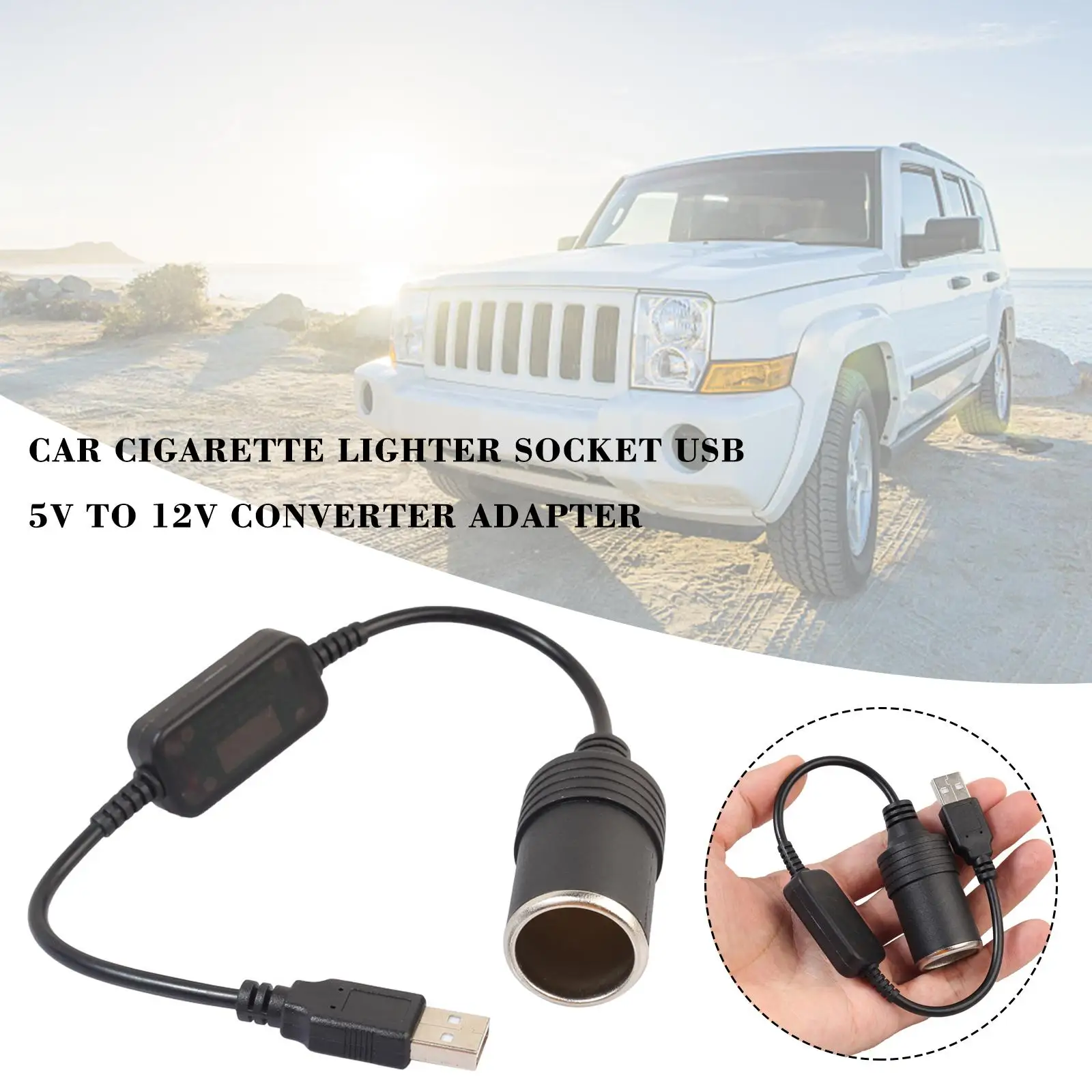 Car-Cigarette-Lighter-Socket-USB-5V-To-12V-Converter-Adapter-Controller-Adapter-Plug-Car ...