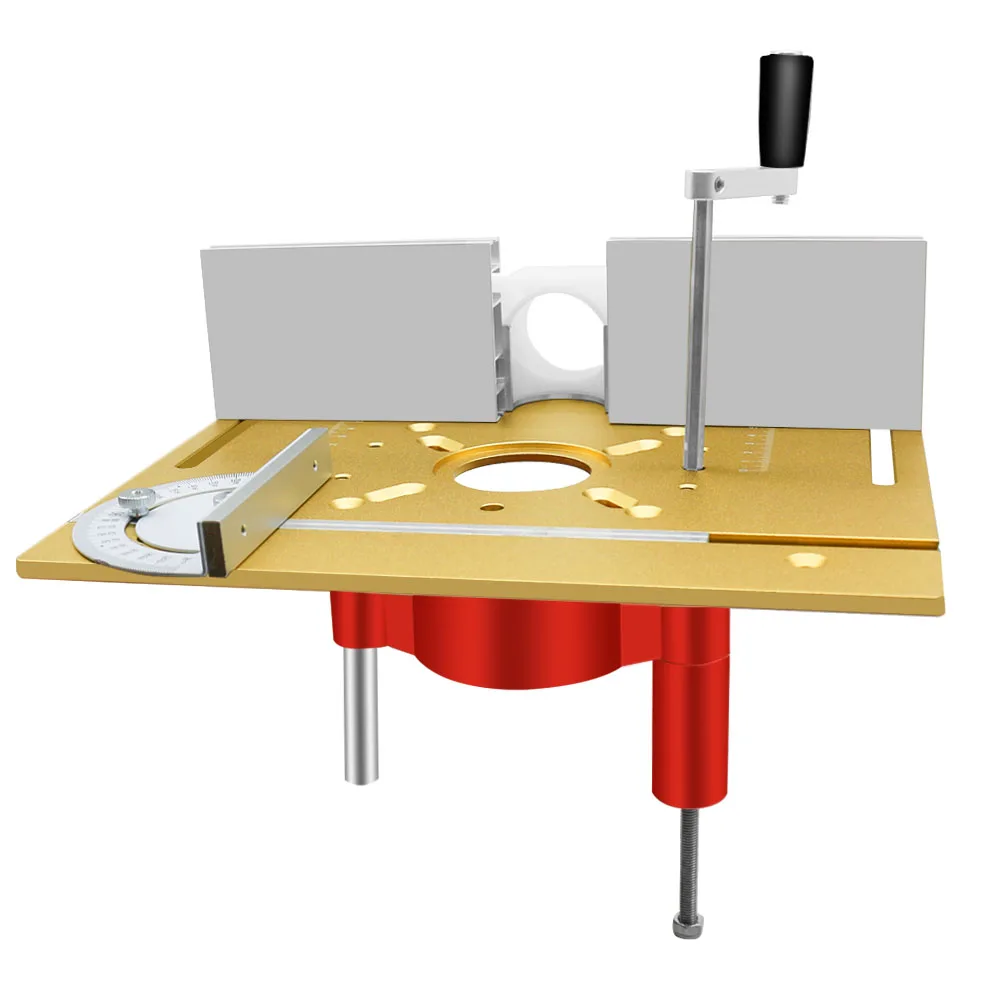 Alumínio Router Tabela Inserir Placa W/ Miter Gauge para Bancos De ...