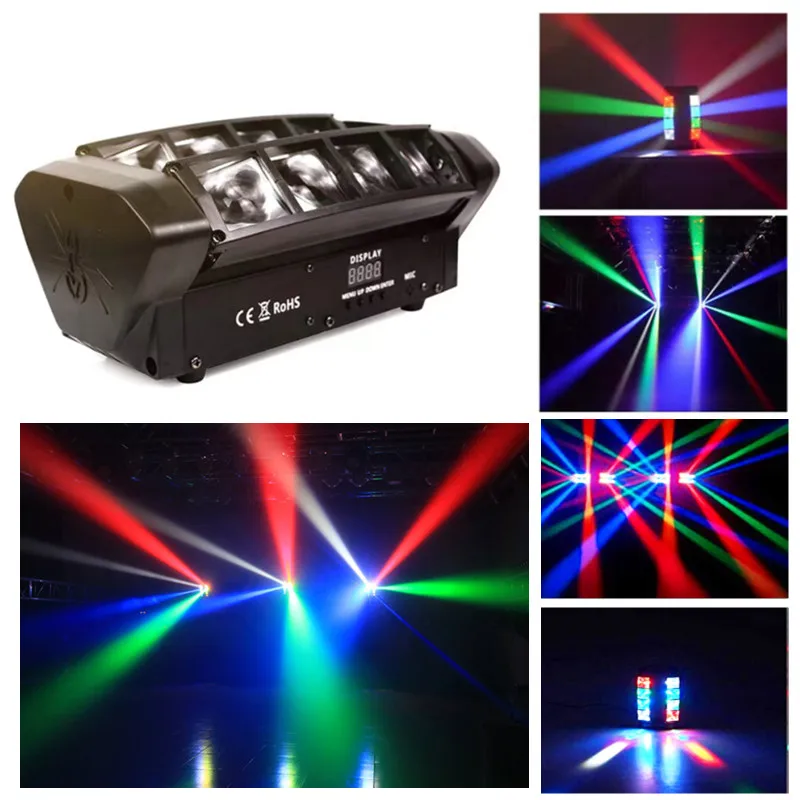 Moving-Head-Stage-DJ-Lights-LED-Spider-Light-8X3W-RGBW-Mobile-Disco ...