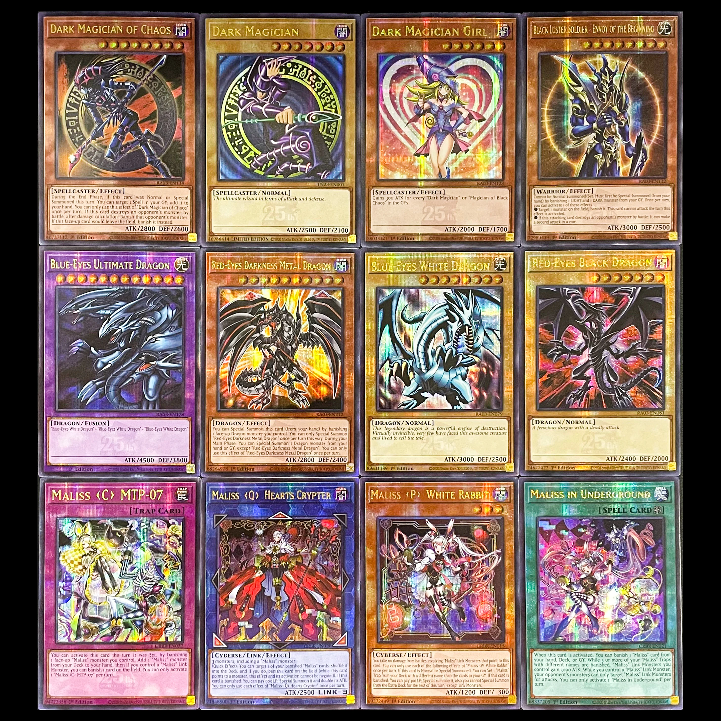 YuGiOh Collection FOIL Cards Blue-Eyes White Dragon Mirror Force Sky ...