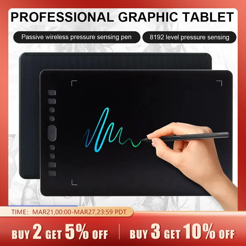 10-Digital-Graphic-Tablet-Pen-Drawing-Tablet-for-Win11-10-8-7-Mac-PC ...