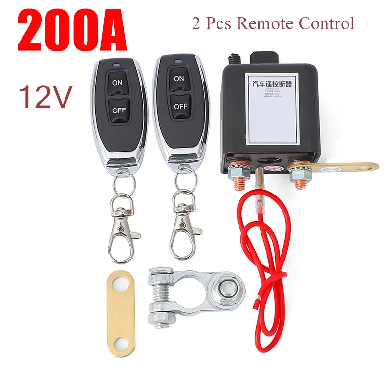 Universal 12v New Car Battery Switch Relay Integrated With 2pcs ...