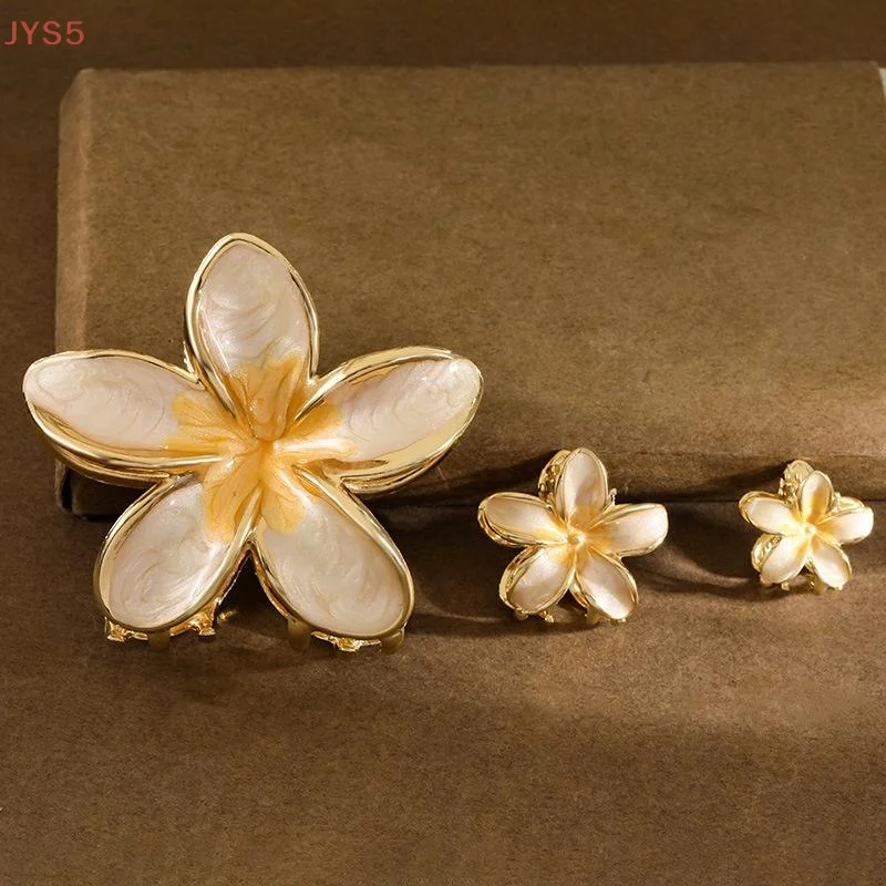 Gradient Alloy Oil Dropping Lily Flower Hair Clip Versatile Hair ...