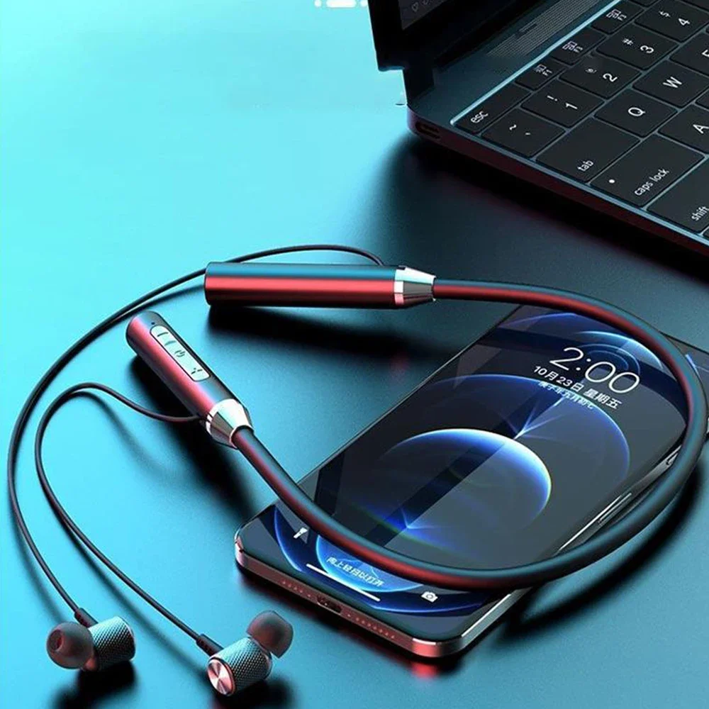 Earphone-With-Mic-Gym-Sport-Bluetooth4-2-Headphone-Wireless-Headset-For ...