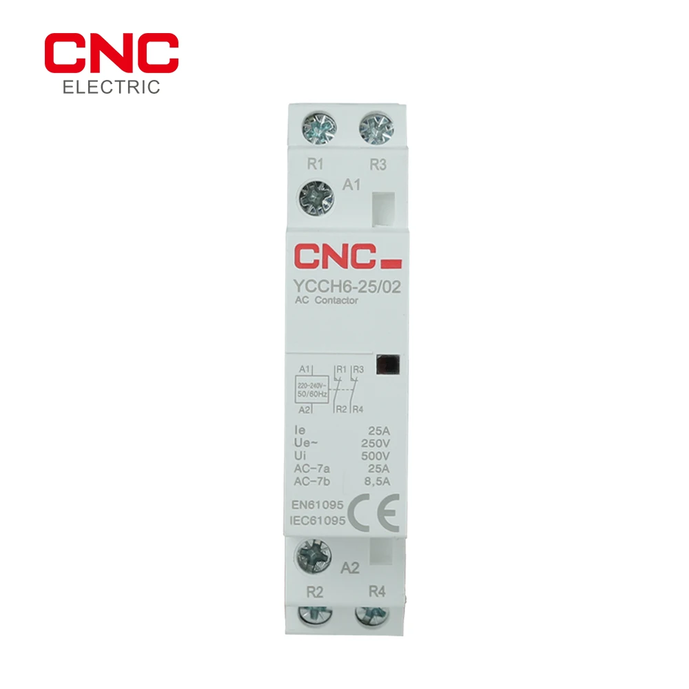 Contactor de CA Modular para el hogar, Dispositivo montado en Riel Din, CNC YCCH6 2P 25A, 50 ...