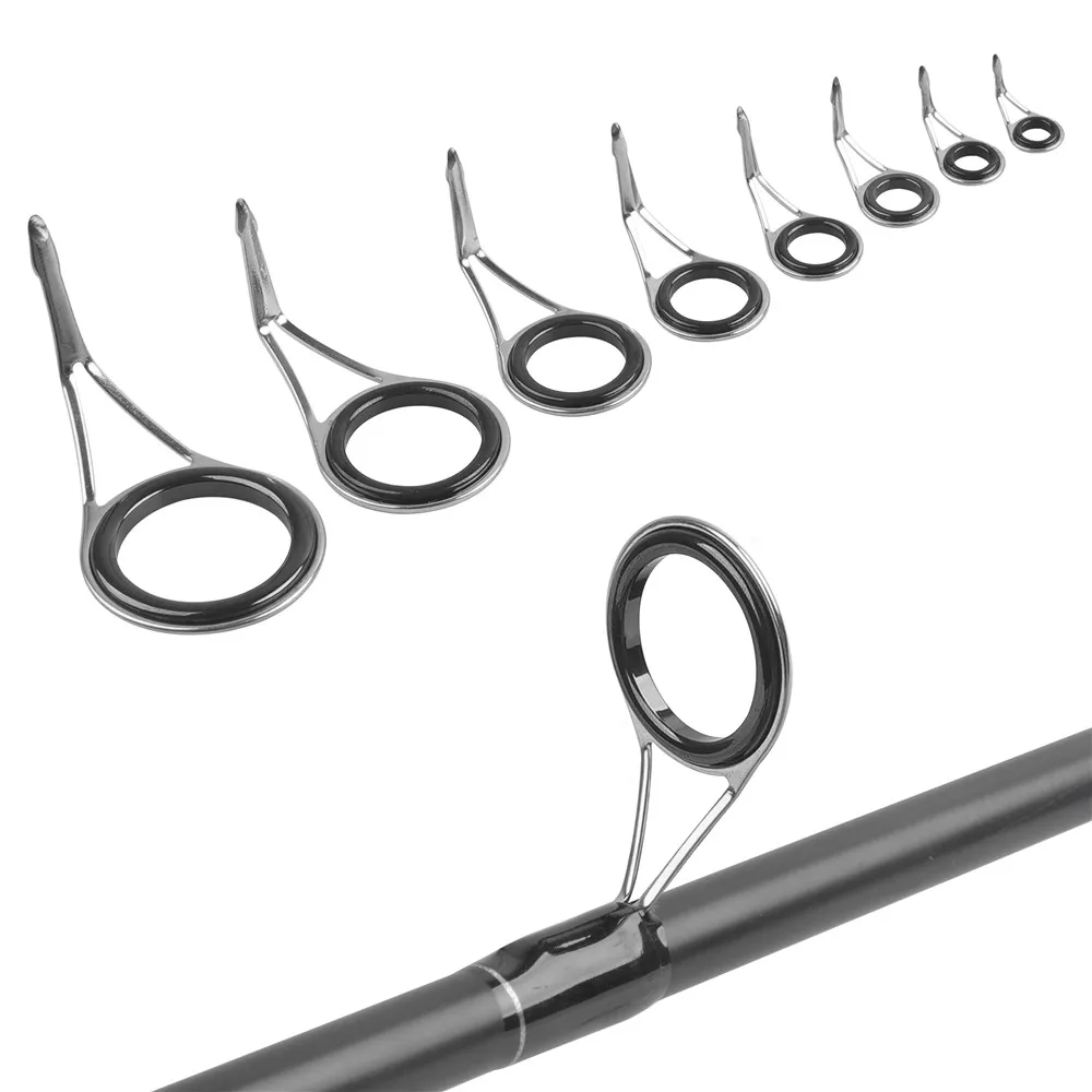8Pcs-Fishing-Rod-Guides-Repair-Kit-Stainless-Steel-Guides-Ceramics-Ring ...