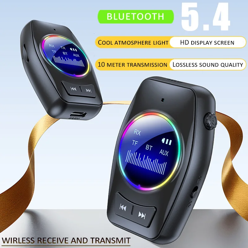 Bluetooth 5.4 Receiver 2 In 1 Transmitter Lcd Display Aux Bluetooth Car ...