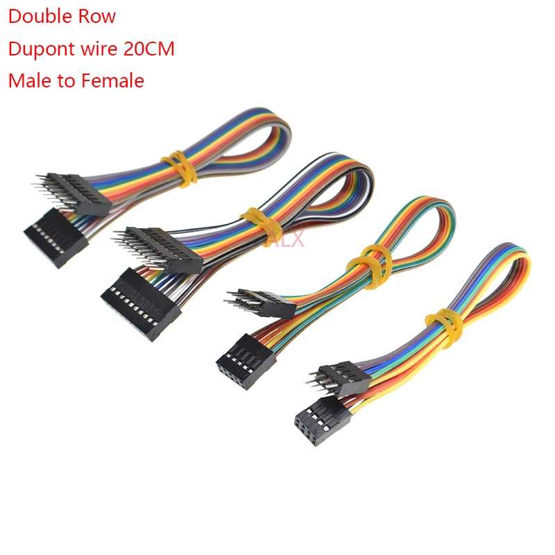 5PCS 20CM double row DUPONT LINE DUPONT connector plug with wire jumper ...