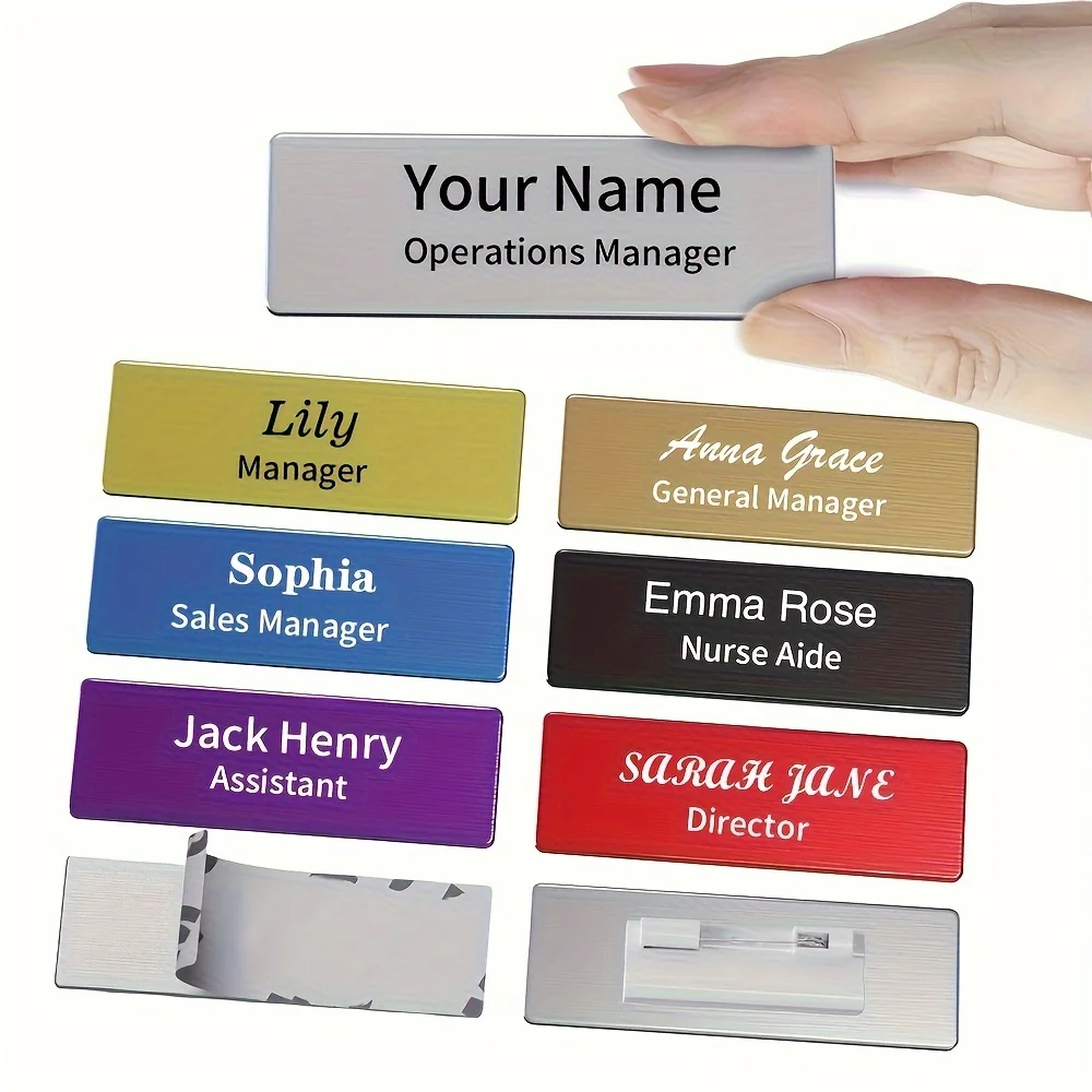 Customized Exclusive Name Badges Engraved Department Name Labels ...