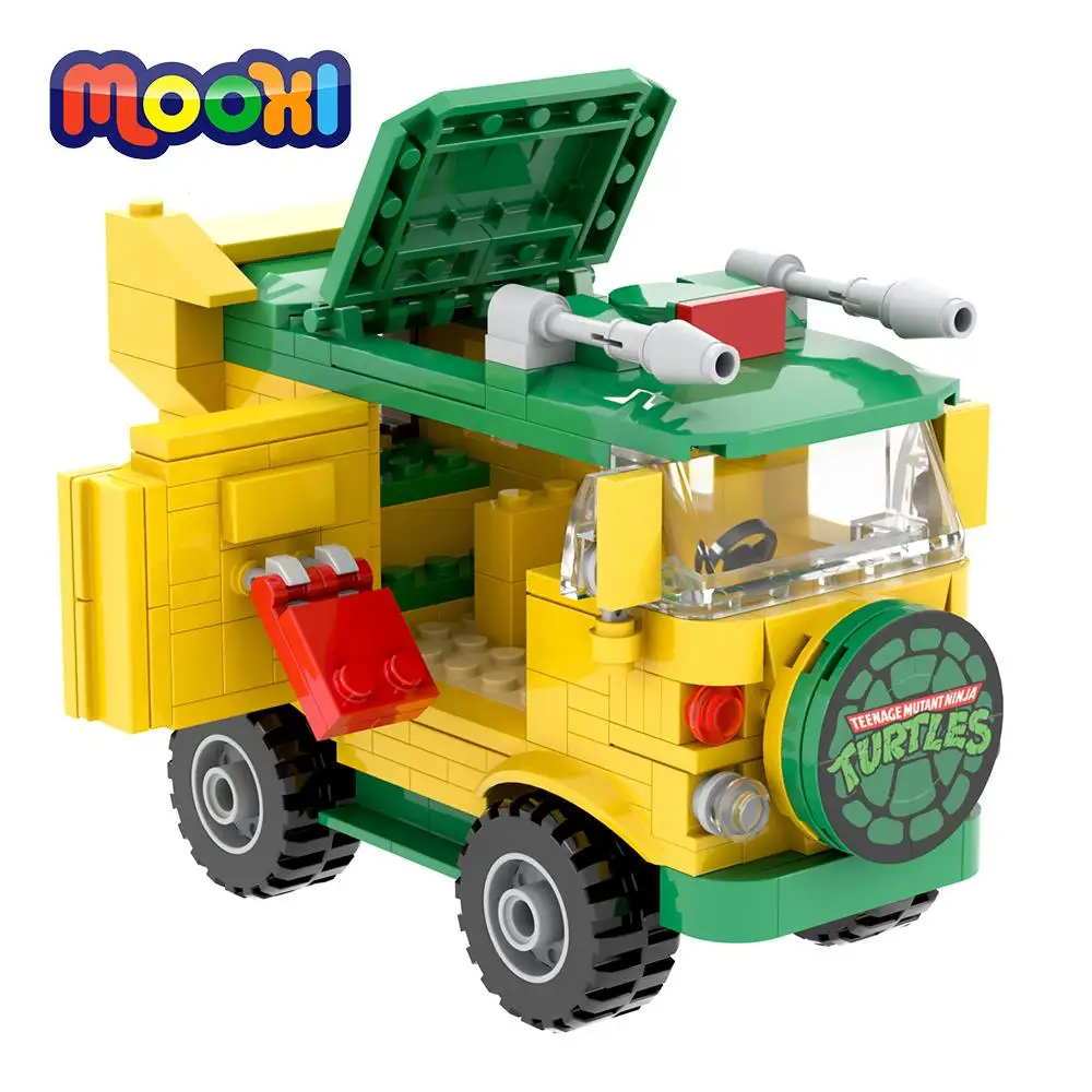 MOOXI-TMNTED-Pizza-Car-286Pcs-MOC-Bricks-Game-Cartoon-Compatible-Leo ...