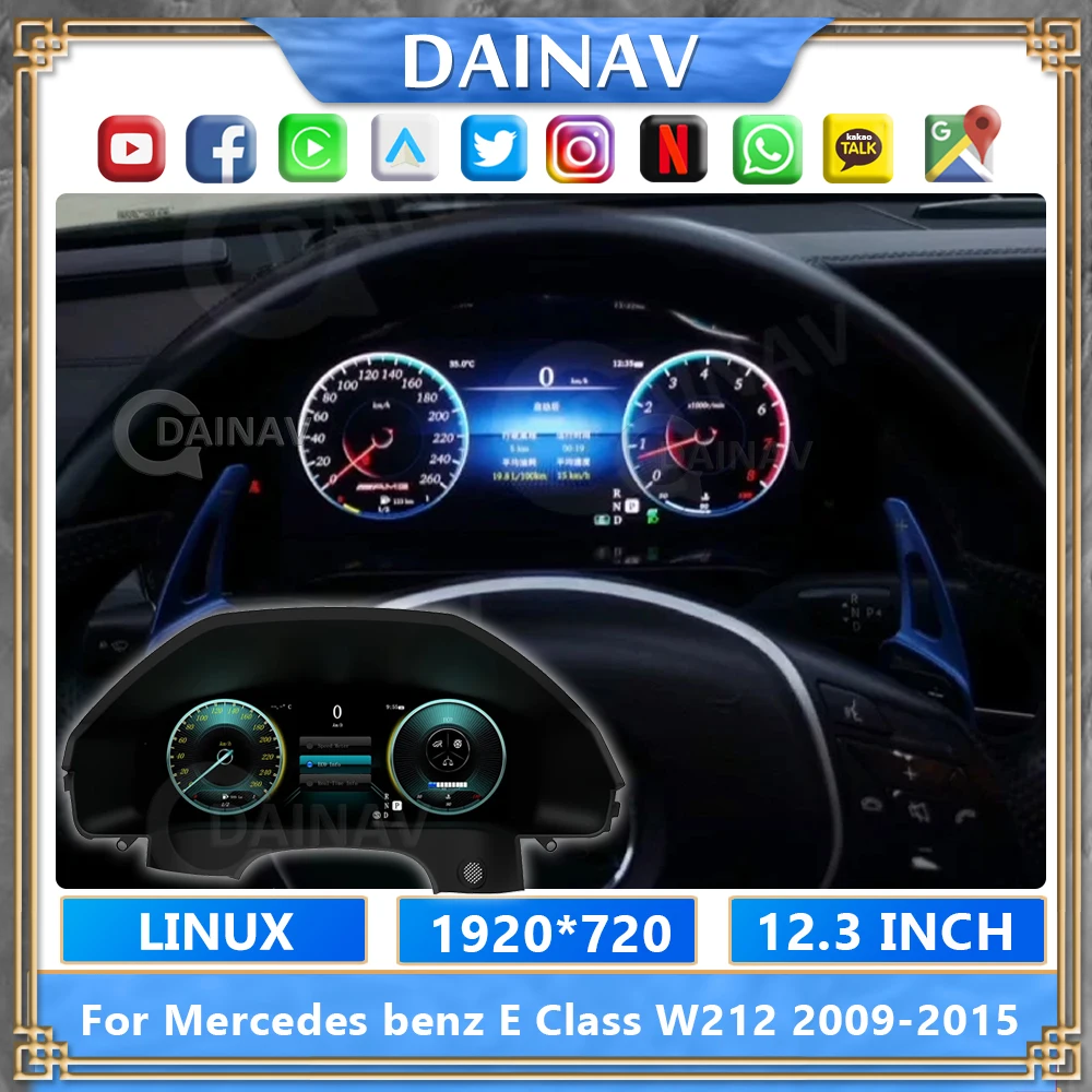 12-3-Car-LCD-Dashboard-Instrument-Panel-For-Mercedes-Benz-W212-E-Class ...